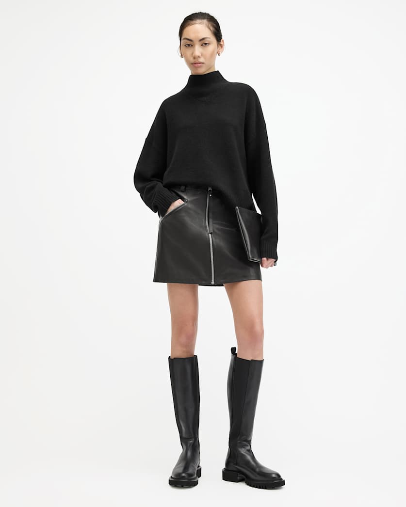 Asha Soft Fluffy Sweater Black | ALLSAINTS US